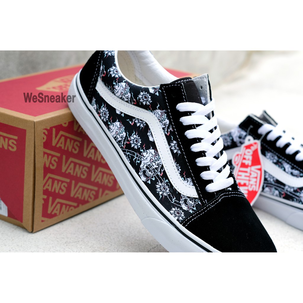 VANS Old Skool (Flash Skulls) - MultiTrue White รองเท้า VANS แท้ 100 VANS Thailand Dealer ...