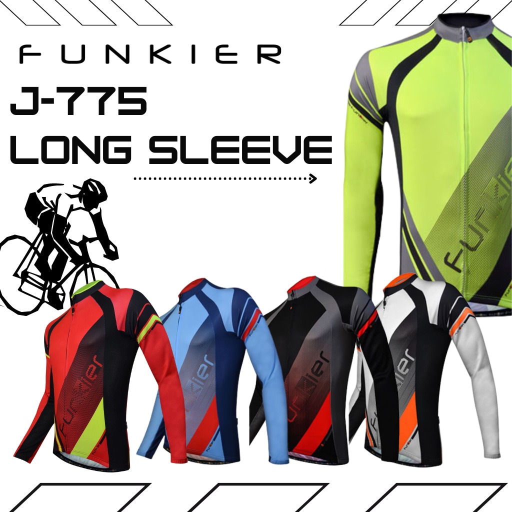 เสื้อจักรยานเเขนยาว Funkier J-775 Long sleeve | Shopee Thailand
