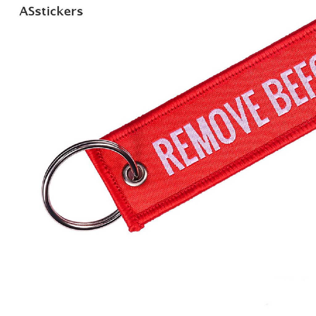 ASstickers Remove Before Flight Keychain Keyring Polyester Embroidery ...
