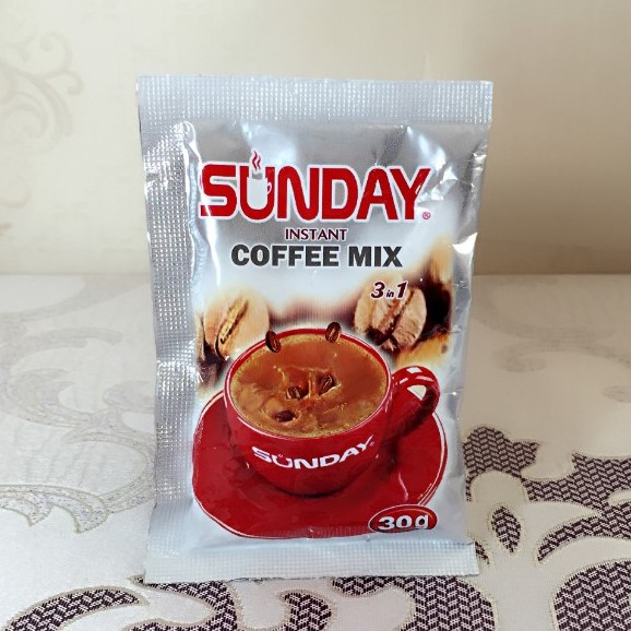 กาแฟซันเดย์ ห่อสีเงิน SUNDAY Instant Coffee Mix 3in 1 กาแฟ สำเร็จรูป ...