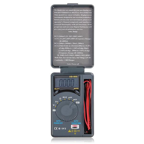 LCD Mini Auto Range ACDC Pocket Digital Multimeter Voltmeter Tester ...