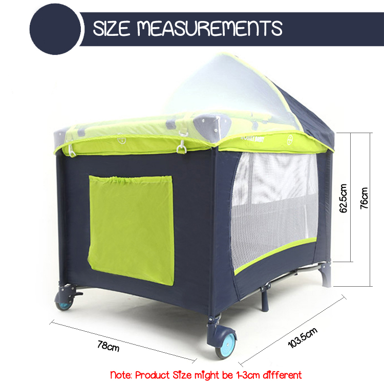 QuickBuy Foldable Baby Cot Playpen 5 in 1 (Free Mosquito Net) Baby Cot ...