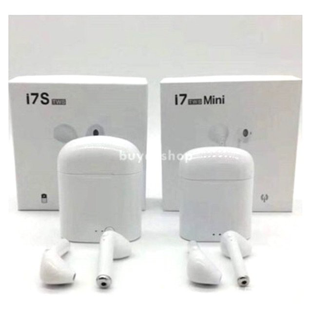 หูฟัง i7 TWS mini พร้อมกล่องชาร์จ หูฟังบลูทูธไร้สาย แบบ 2 ข้าง(ซ้าย-ขวา ...