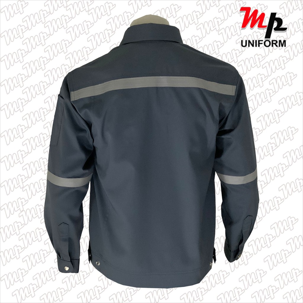 MP UNIFORM เสื้อช่าง เสื้อช็อป ผ้าคอมทวิว สีเทา รหัส MPJ014-10 ...