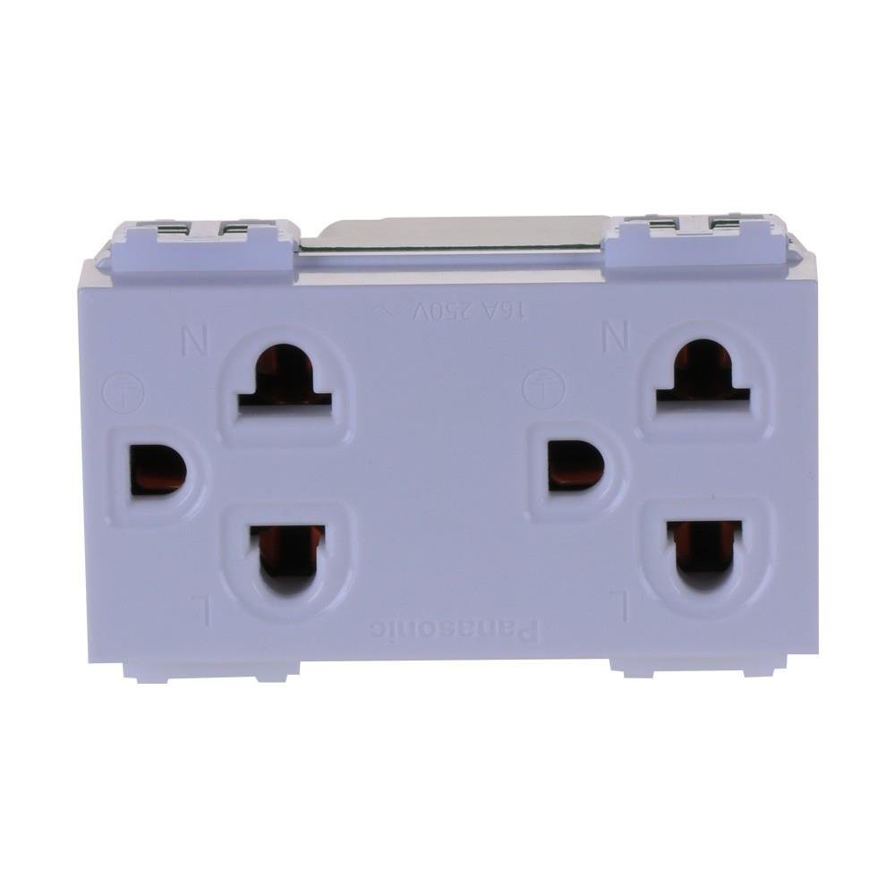เต้ารับคู่ 3 ขา มีกราวด์ PANASONIC WEG 15929 DOUBLE SOCKETS 2P ...