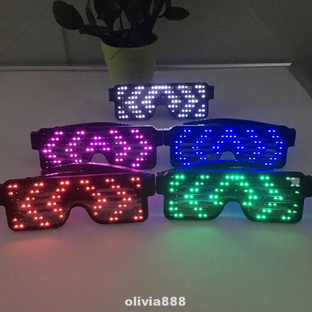Led Glow Display Screen Sunglasses Multi-Purpose Eyewear Nightclub ...