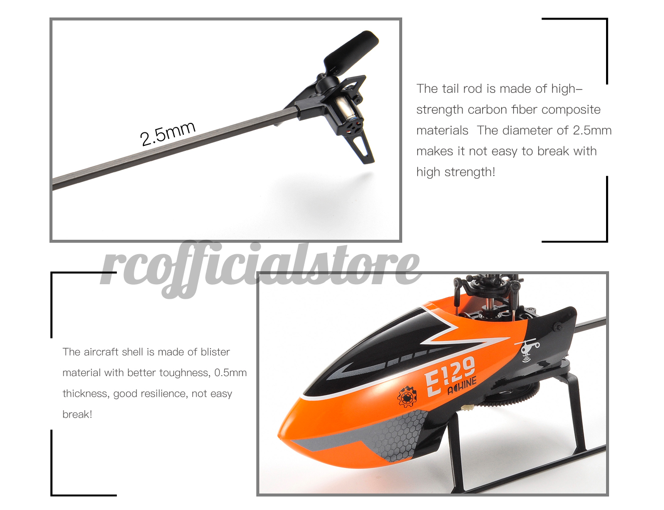 RC Eachine E129 2 . 4 G 4 Ch 6 - Axis เฮลิคอปเตอร์ Rtf - rcofficialstore.th - ThaiPick