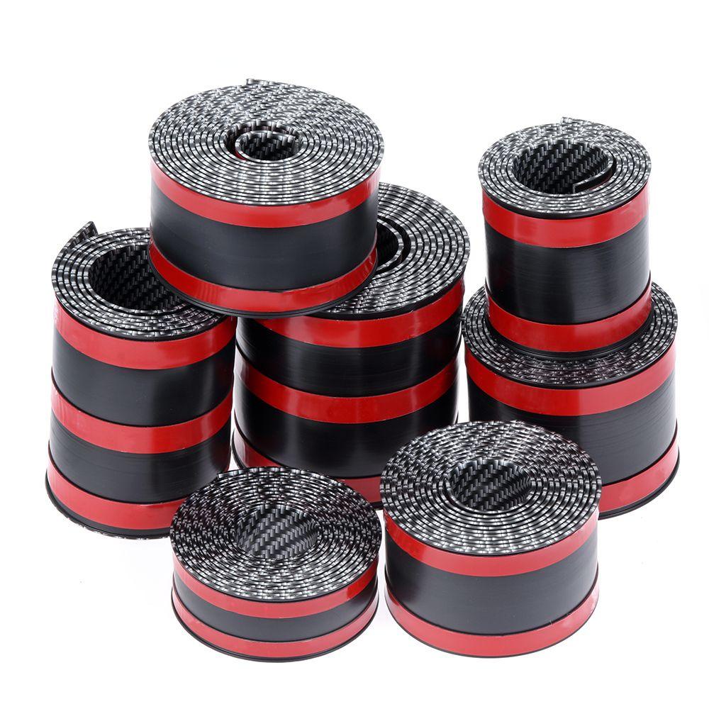 CHINK New Carbon Fiber Rubber Edge Guard Scuff Plate Car Sticker ...