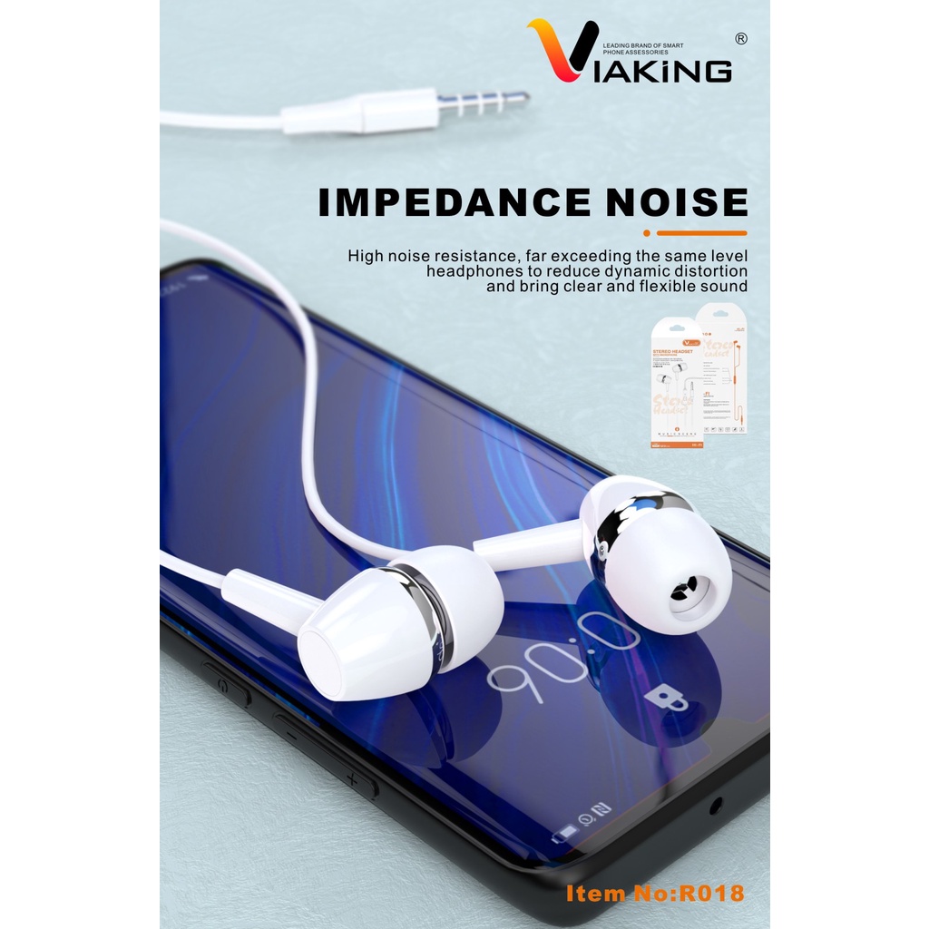 หูฟัง Viaking รุ่น R018 หูฟังไมโครโฟน หูฟังเสียงดี SmaII talk หูฟัง ...