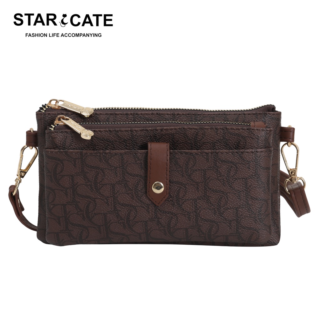 พร้อมส่ง กระเป๋าสตางค์สะพายข้างสะพายไหล่ แฟชั่น ผู้หญิง STARCATE-S201 หนังPU ช่องเยอะใส่ของได้ ...