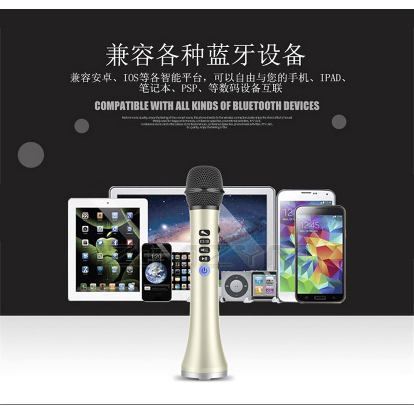 L-698 15W Portable Bluetooth Karaoke Microphone Wireless Professional ...