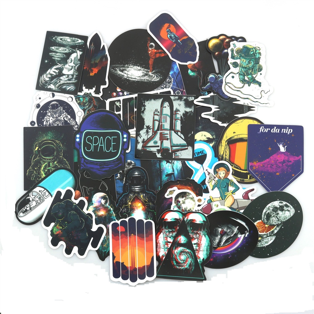 ☂TD ZW 100Pcs Outer Space Graffiti Stickers Waterproof Decal Laptop ...