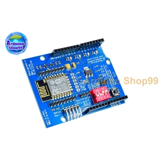 UNO R3 - ESP8266 Serial WiFi Shield Extend Board for Arduino - Blue | Shopee Thailand