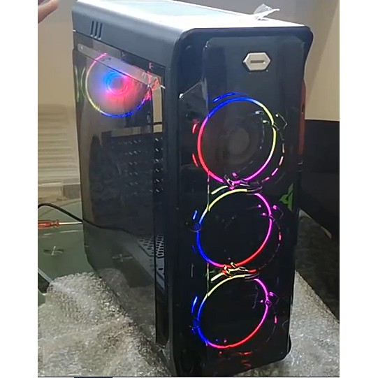 CASE (เคสเกมมิ่ง) GVIEW ATX I5-30 RGB Led (Black) ไฟ RGB สวยๆ | Shopee ...
