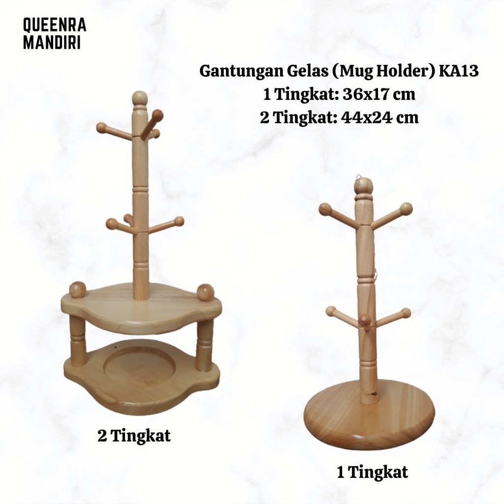 Mandiri-queenra- ที่วางแก้วไม้ 2 ระดับ สไตล์เกาหลี - queenramandiri.th ...