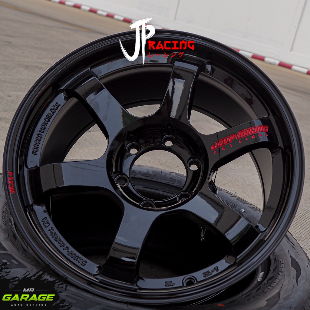 (ส่งฟรี) แม็กTE37 SUV (Flow Forming)18x9.0 6รู 139.7 ET0 ก้านยก สีดำ หยอดแดง (24 วง) - mr ...