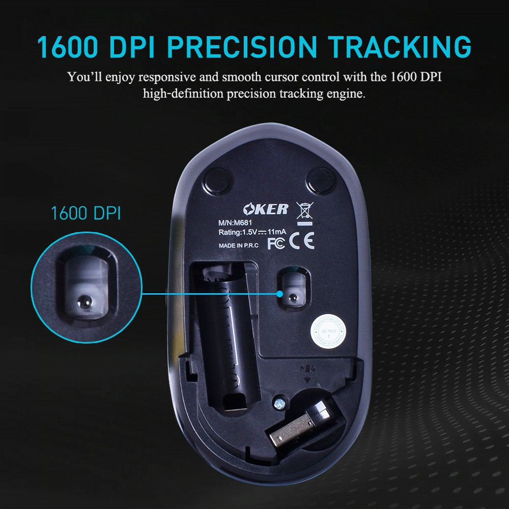 OKER รุ่น M681WIRELESS MOUSE เมาส์ไร้สาย ไร้เสียง(สินค้ามีพร้อมส่ง ...