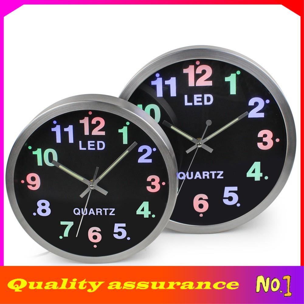Telecorsa นาฬิกาติดผนัง Quartz LED CLOCK เรืองแสงได้ รุ่น LED-Light ...