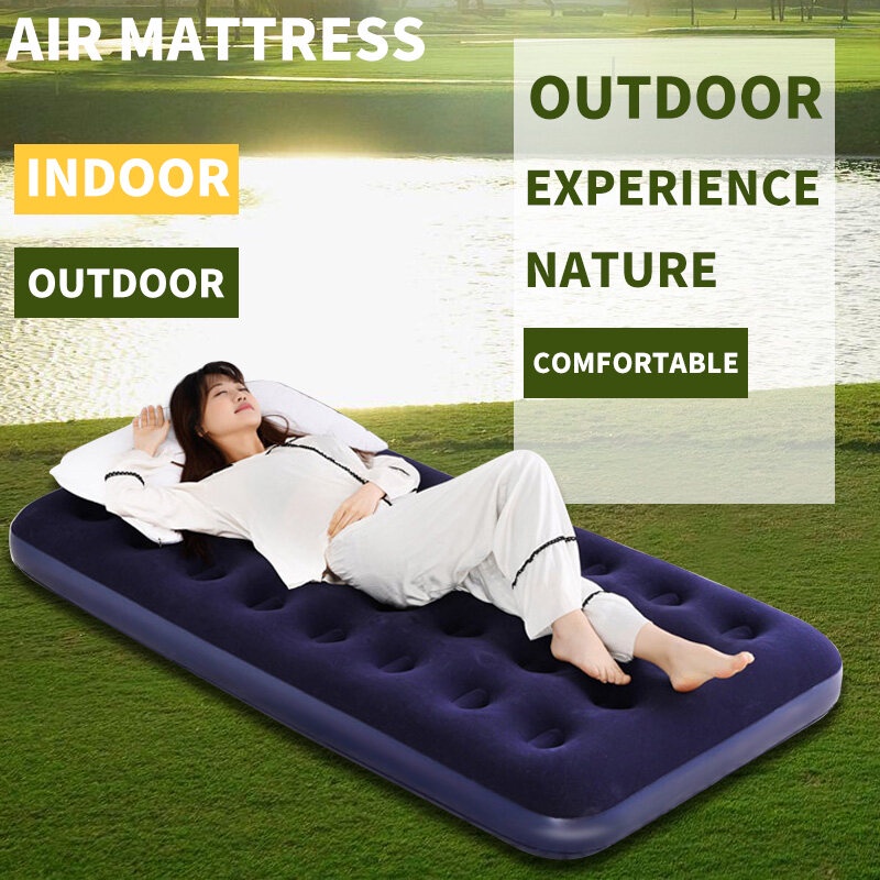 ที่นอนเป่าลม ที่นอนปิคนิคขนาดเตียงเดี่ยว 1917322ซม Inflatable Single ...
