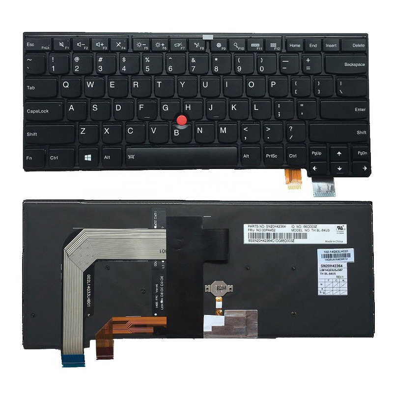 แป้นพิมพ์คอมพิวเตอร์ Brand New US Russian Keyboard for Lenovo ThinkPad ...