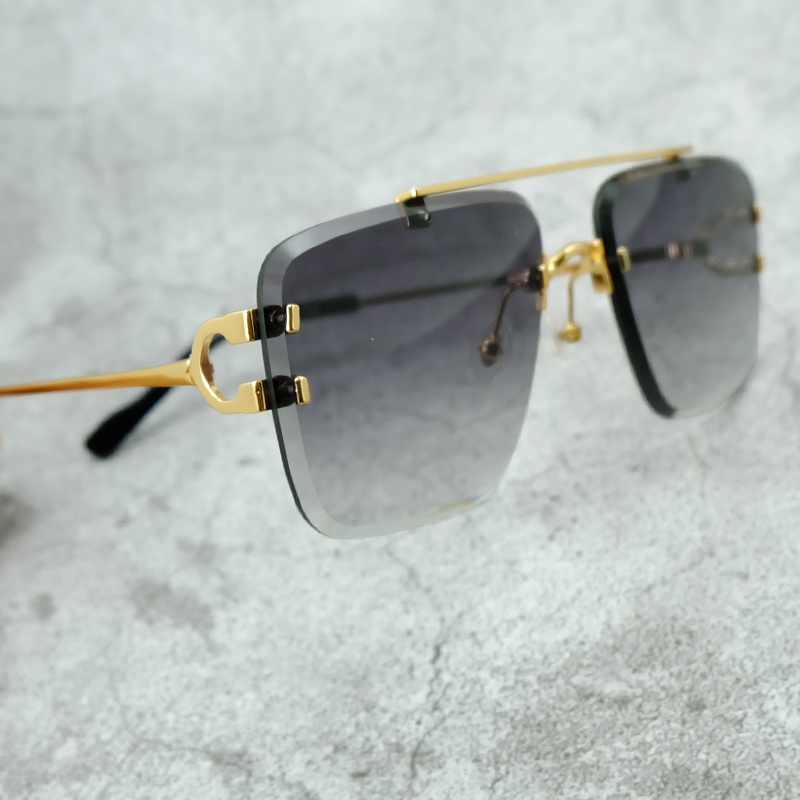 Ready StockDiamond Cut Sunglasses Men Fashion Metal Wire Y Luxury ...