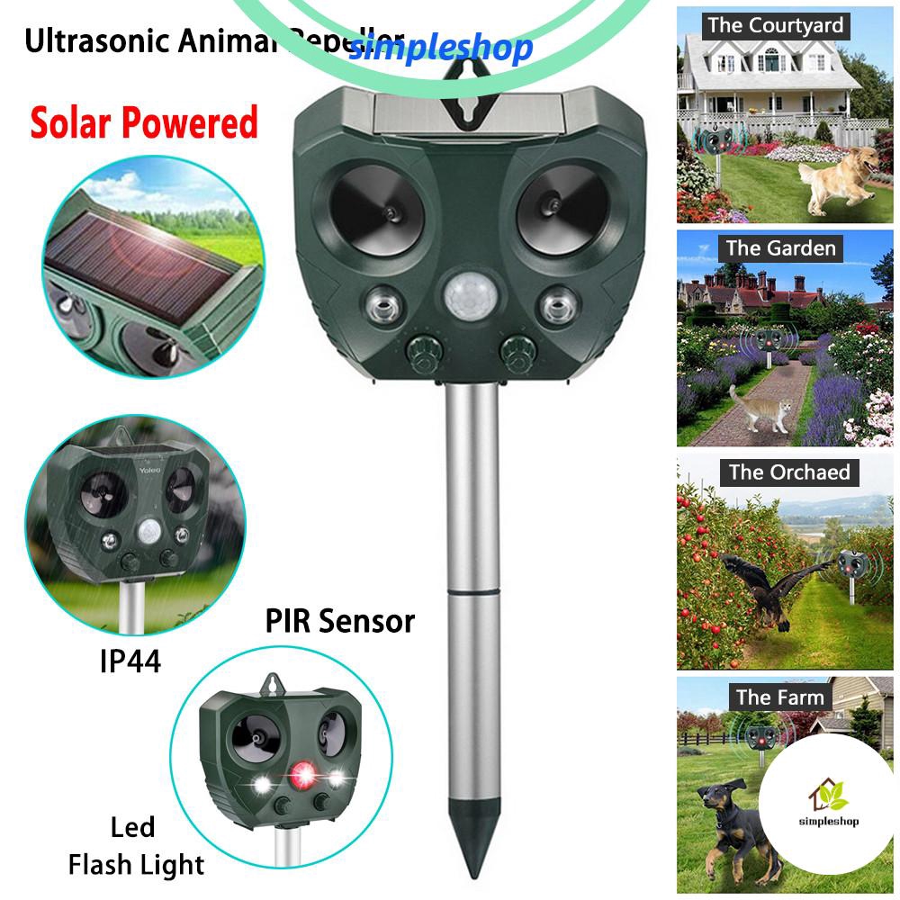 SIMPLE Waterproof Solar Power PIR Sensor with 2 Speakers for Garden ...