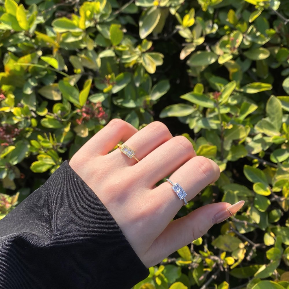 ™925 Sterling Silver Sparkling Sona Diamond Moon Stars Finger Rings for Women Couples Trendy ...