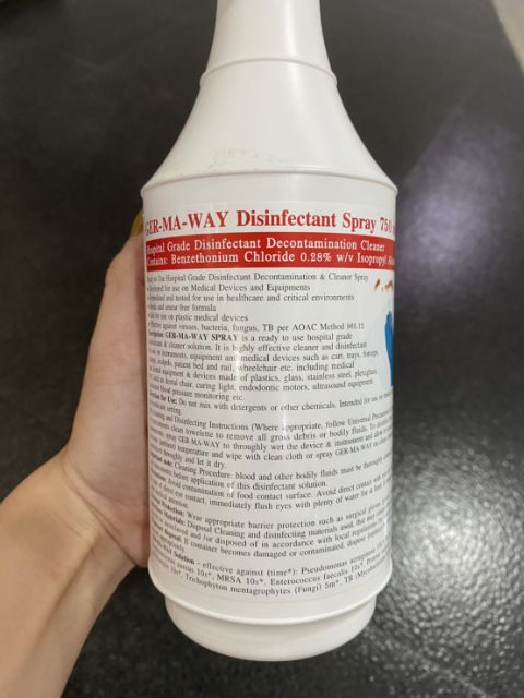 Ger ma way spray สเปรย์ทำความสะอาดและฆ่าเชื้อพร้อมใช้ ที่ใช้ในรพ.ชั้นนำ ...
