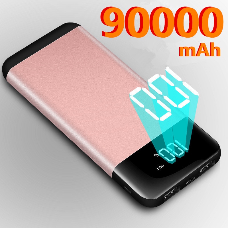 Original 90000mAh Power Bank Quick Charger 2A Portable External Battery ...