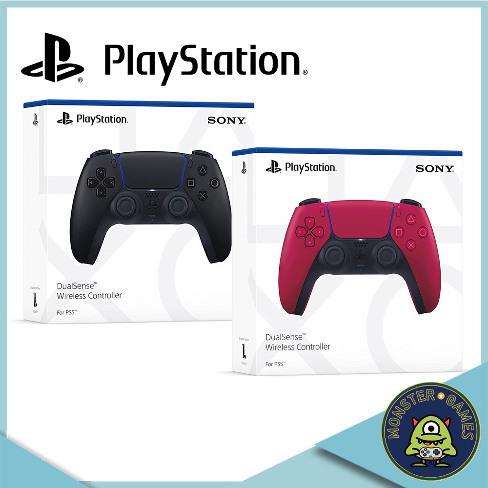 PS5 DualSense Wireless Controller สี Midnight Black / Cosmic Red (จอย ...