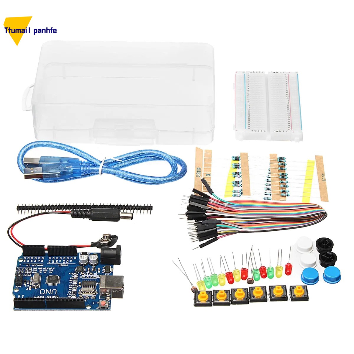 ชุด Uno R 3 Mini Breadboard Led Jumper ปุ่มลวดพร้อมกล่องสําหรับ Arduino ...