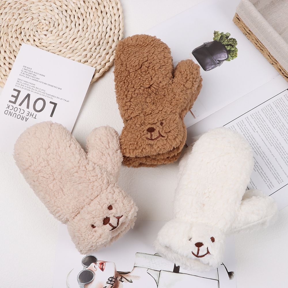 MELODG???? Fashion Furry Mittens Gloves Plush Hanging Neck Mittens ...
