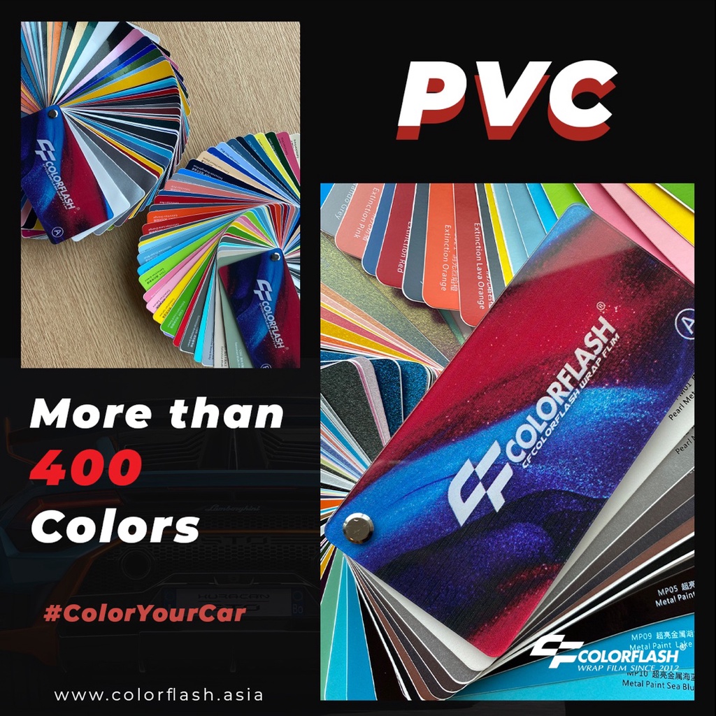 Colorflash Wrap film สีฟ้า ฟิล์มเปลี่ยนสีรถ สีรถยนต์ มอเตอร์ไซค์ ฟิล์มกันรอย กัน UV ฟิล์มติดรถ ...