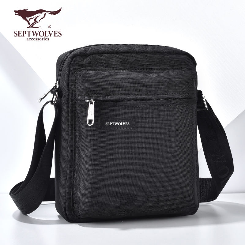 ♙Seven wolves shoulder bag men s messenger bag men s bag casual canvas ...