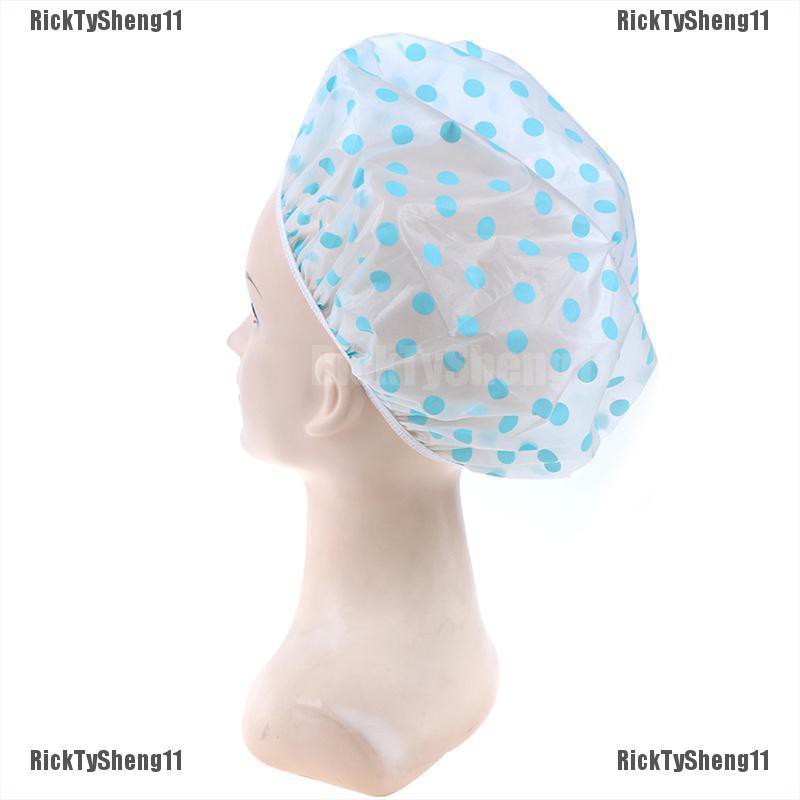 [COD RTS]Adult Shower Cap Plastic Waterproof Reusable Hair Bath Hat ...