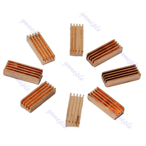 8pcs Copper Heat Sink Heatsinks Cooler For PC Computer DDR DDR2 Memory RAM HOT - zzzone.th ...