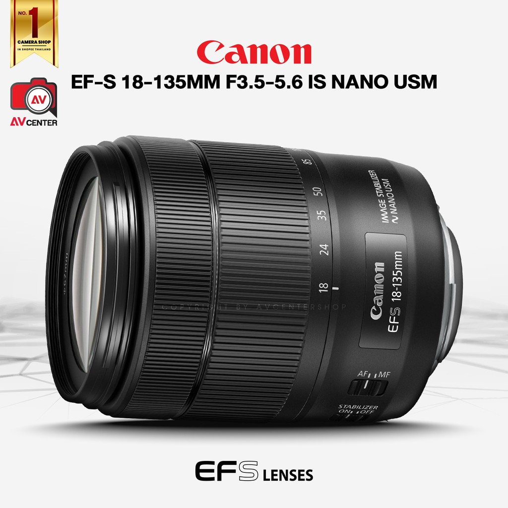 Canon Lens EF-S 18-135 mm. F3.5-5.6 IS Nano USM รับประกัน 1 ปี by AVcentershop - avcentershop ...