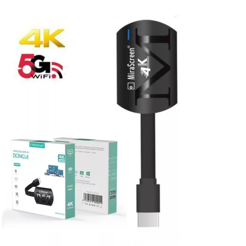 4K HD WiFi Display 5G MiraScreen G4ไร้สายTV Stick Dongle Miracast ...