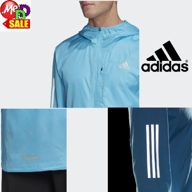 Adidas - ใหม่ เสื้อแจ็คเก็ตกันลม-กันน้ำ(ละออง) OWN THE RUN HOODED WIND ...
