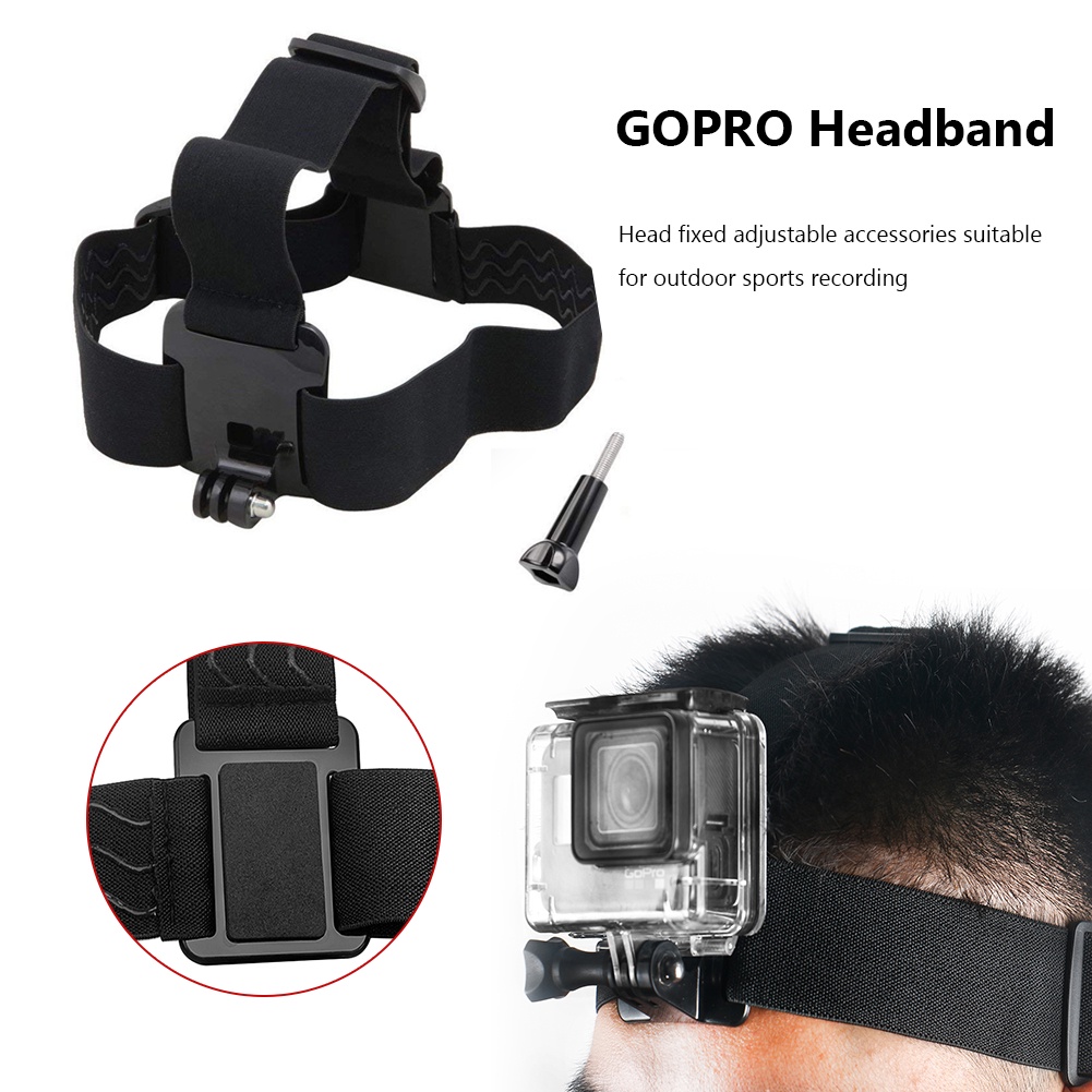 Camera Head Strap Mount Headband Holder Action Camera Mount with Thumb ...