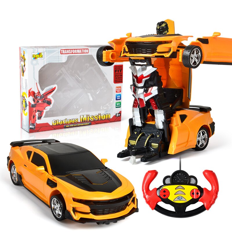 1:18 RC Car Transformer 2 IN 1 Driving Sorts Cars Robot Model Radio ...