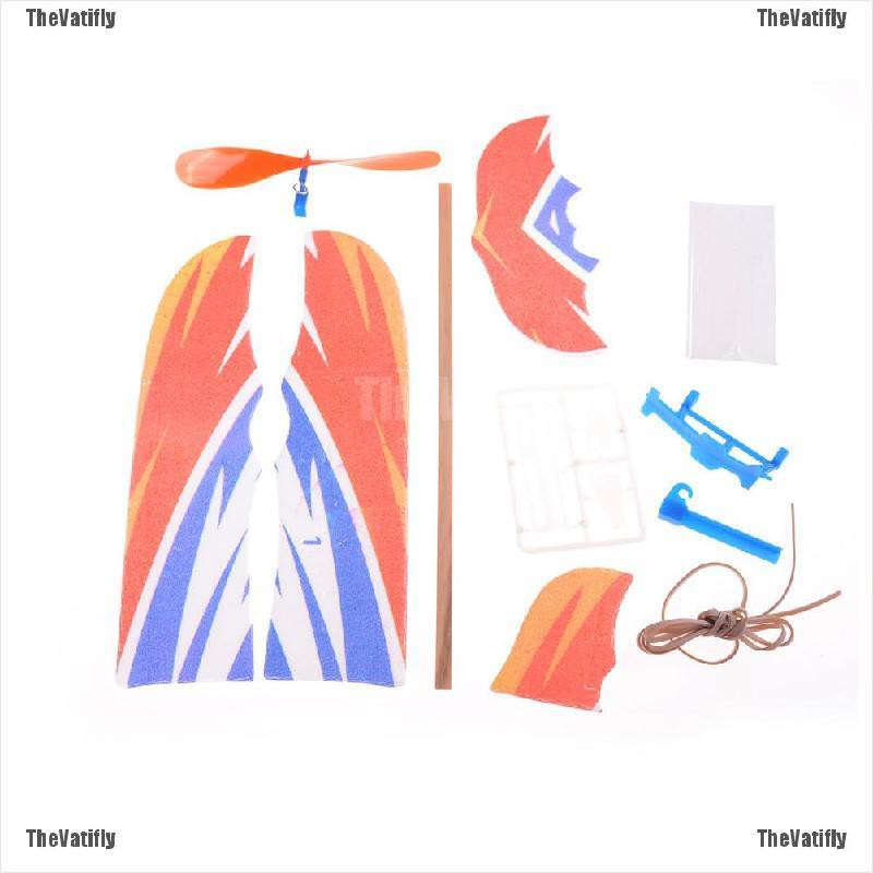 TheVatifly DIY Plastic Foam Elastic Rubber Powered Flying Plane Kit ...