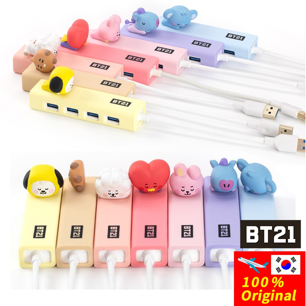 BTS BT21 ROYCHE Official Figure Baby USB 3.0 HUB / Tata Chimmy RJ Koya Cooky Mang Shooky nnCo ...