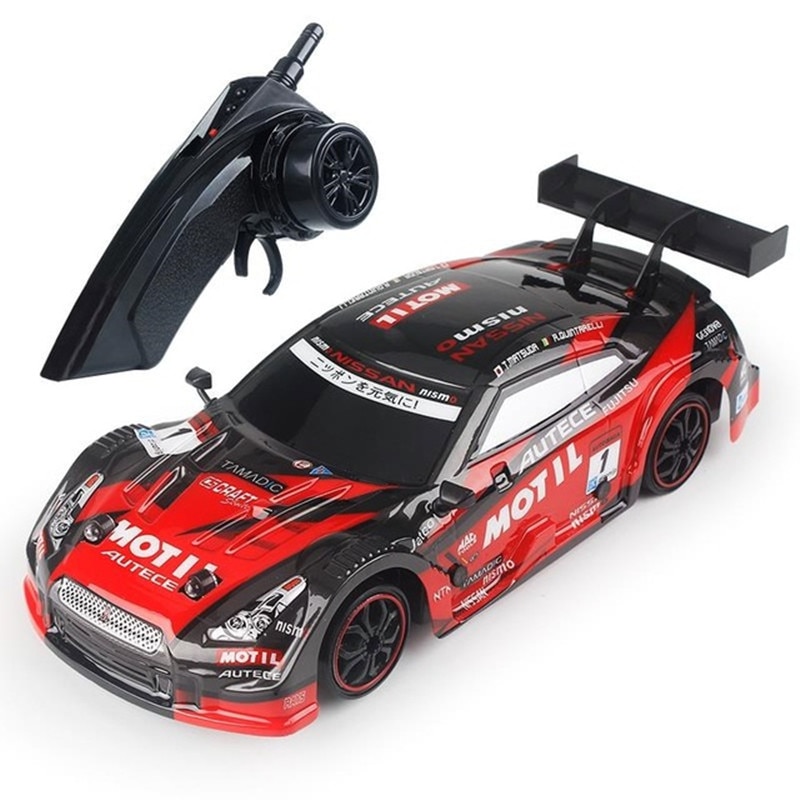 1:16 4WD Drive Fast Drift Car Remote Control GTR Car 2.4G Radio Control ...