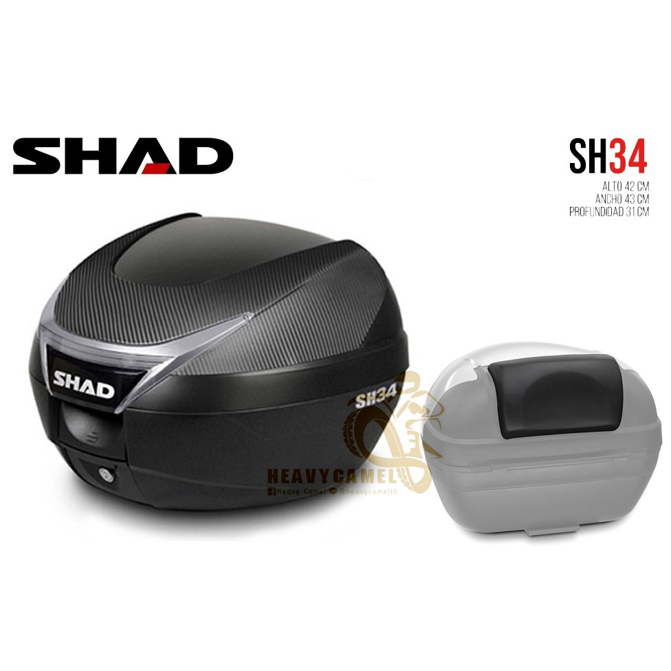ลดสูงสุด 200.- ใช้โค้ด 3GRQ3VKกล่องท้าย SHAD SH34 ฝาคาร์บอน ขนาด 34 ลิตร เก็บหมวกกันน๊อค 1 ใบ ...