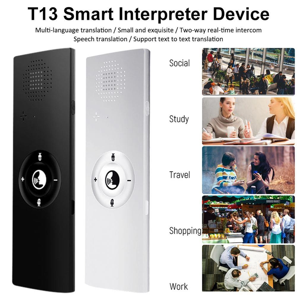 Interpreter Portable Voice Translator T13 Smart MultiLanguage Speech ...
