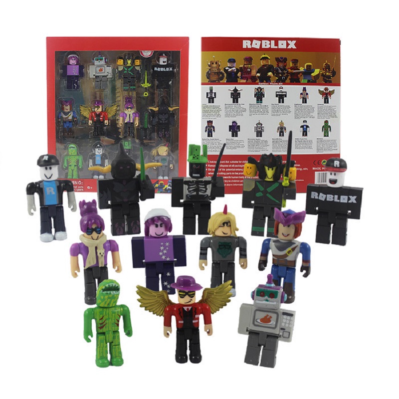 Roblox ของเล่นโมเดลตุ๊กตาฟิกเกอร์ Roblox Building Blocks 12 ชิ้น ...