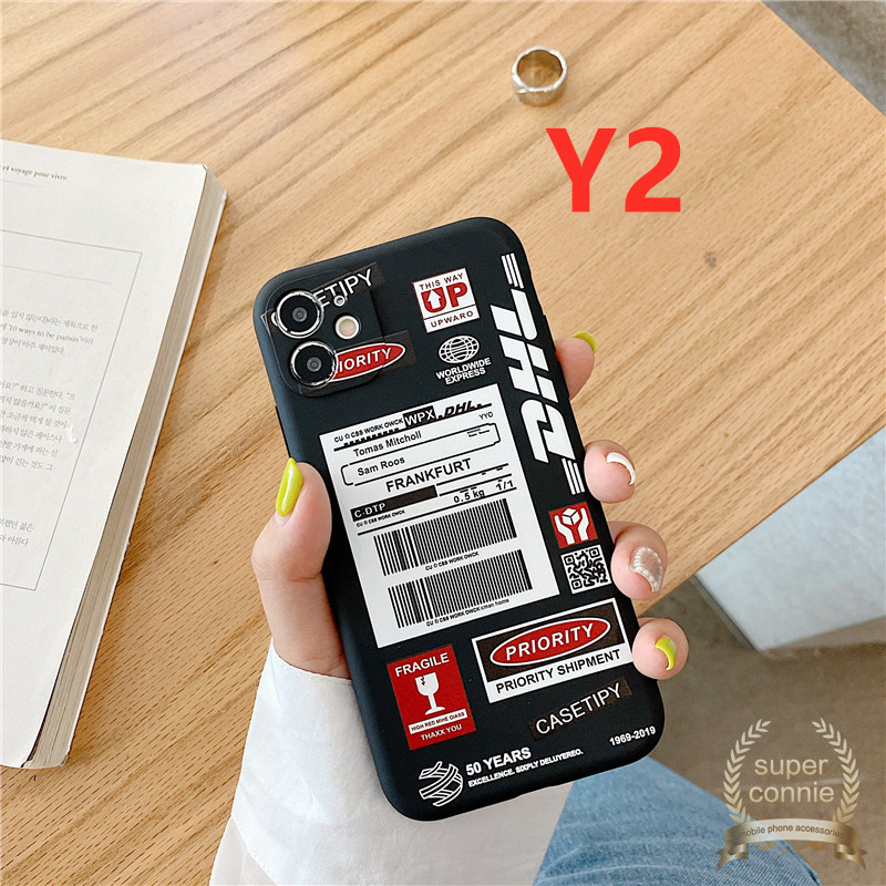 เคสนิ่ม สีดำ ลายโลโก้ DHL สำหรับ iPhone 11 11Pro Max iPhone 6 6s 7 8 ...