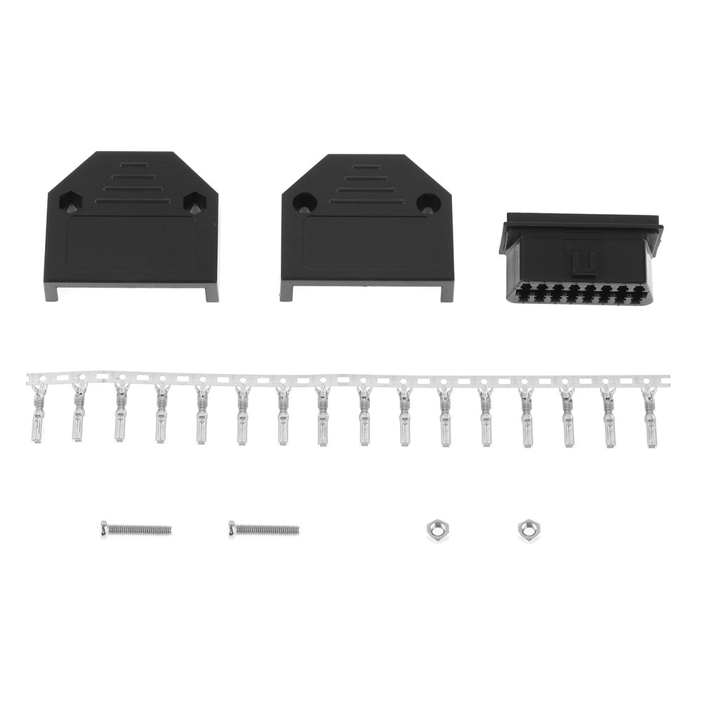 obd - ii 16 pin female angle female ปลั๊กซ็อกเก็ตเชื่อมต่อสายไฟ ...