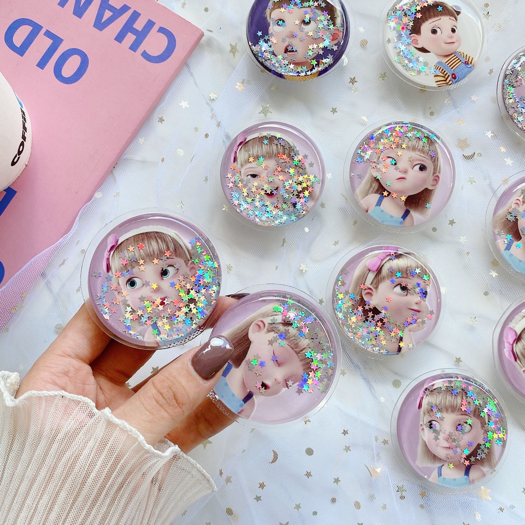 Griptok Glitter Liquid 26 popsocket การ์ตูนติดหลังมือถือ ที่ติดโทรศัพท์ ที่ติดหลังมือถือ ตัวติด ...